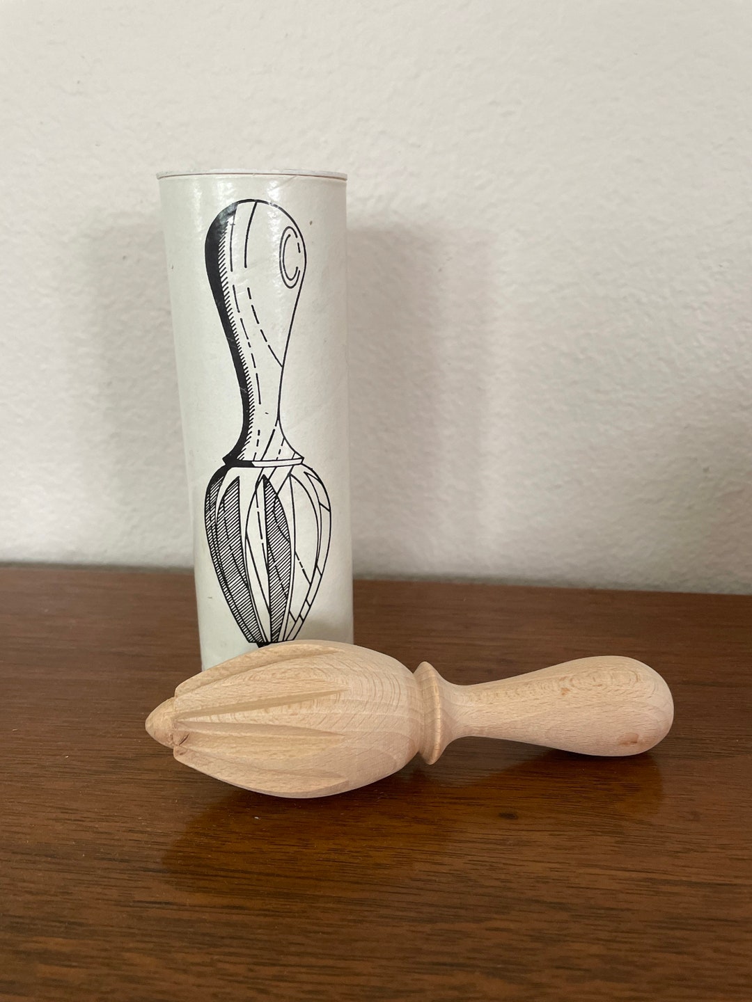 Vintage Wood Lemon Squeezer, 1970's Cosmo Cookware English Lemon ...