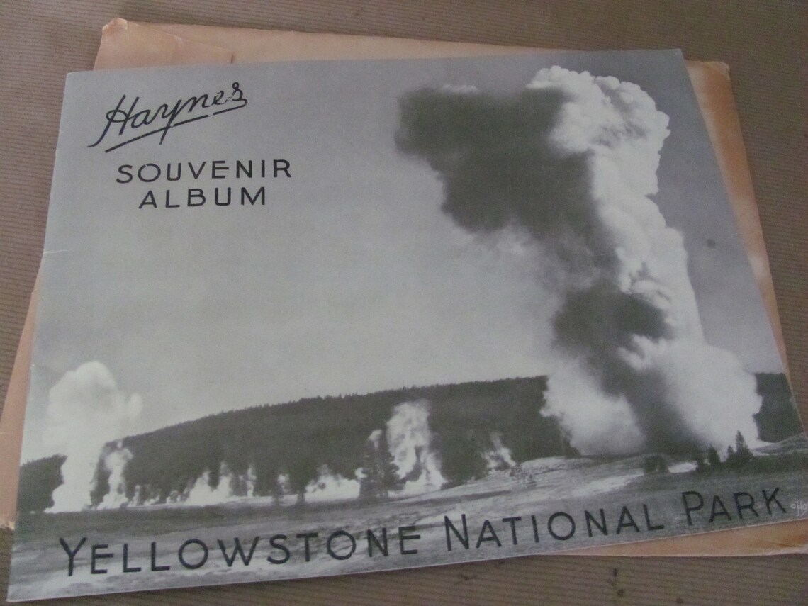 Vintage Yellowstone Booklet 1940's Haynes Souvenir Album | Etsy