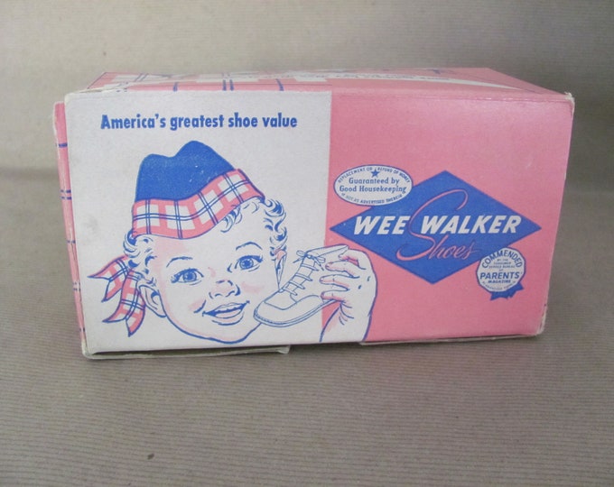 Vintage Baby Shoes, 1950's Wee Walkers Baby Walking Shoes, White ...