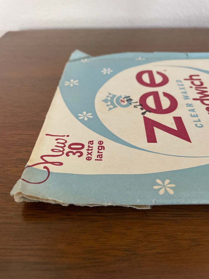 Vintage NOS Sandwich Bags 1960's Zee Wax Paper Sandwich - Etsy