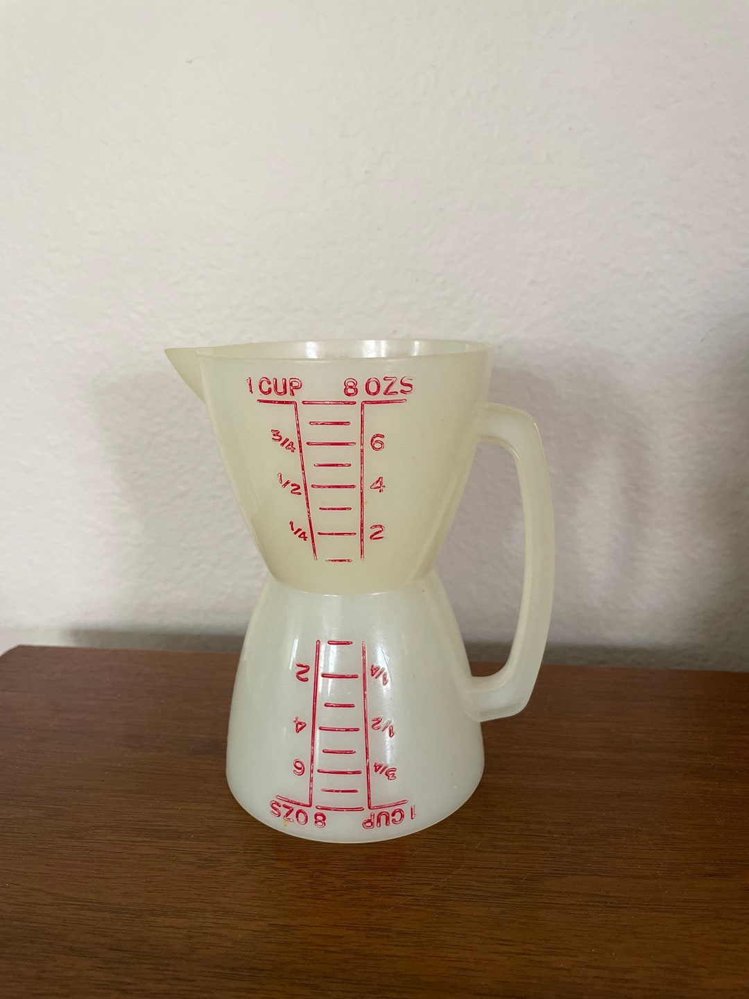 Vintage Tupperware Measuring Cup, 1960s Tupperware Double Sided Wet Dry ...