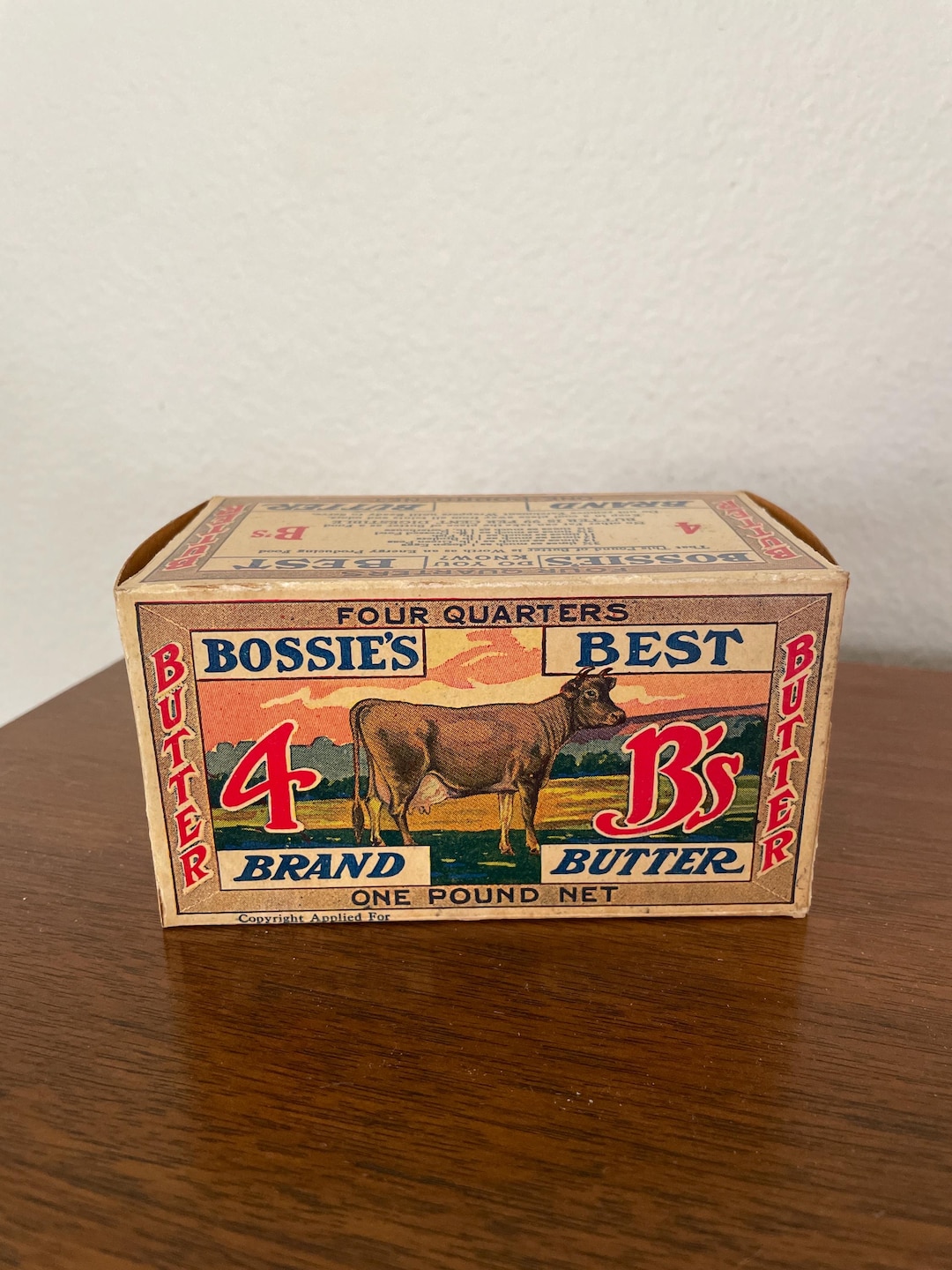Vintage Butter Box, 1940's Bossie's Best Brand Butter, Aberdeen ...