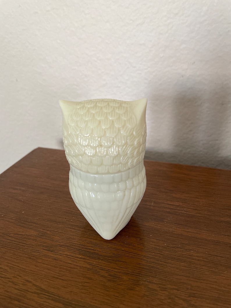 Vintage Avon Owl Jar, 1970's Avon Precious Owl Milk Glass Jar, Cream ...