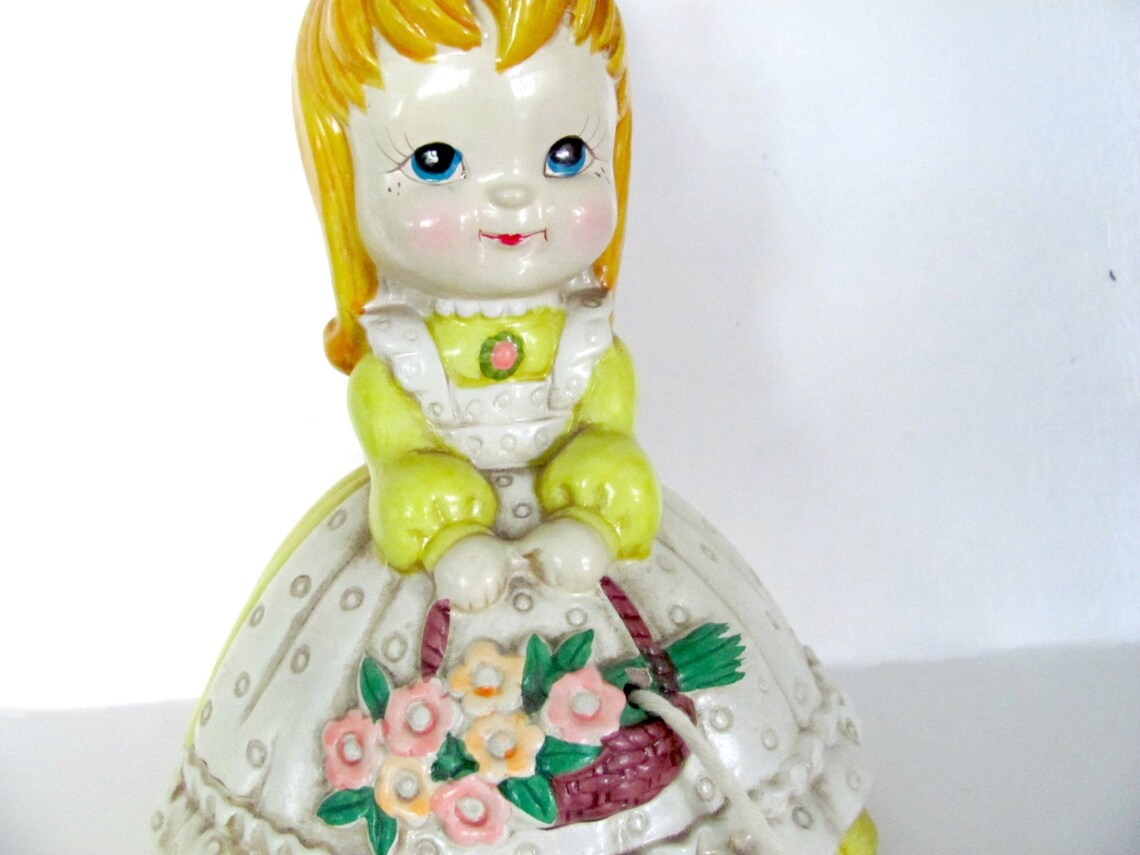 Vintage Paper Mache String Holder 1970's Girl String | Etsy