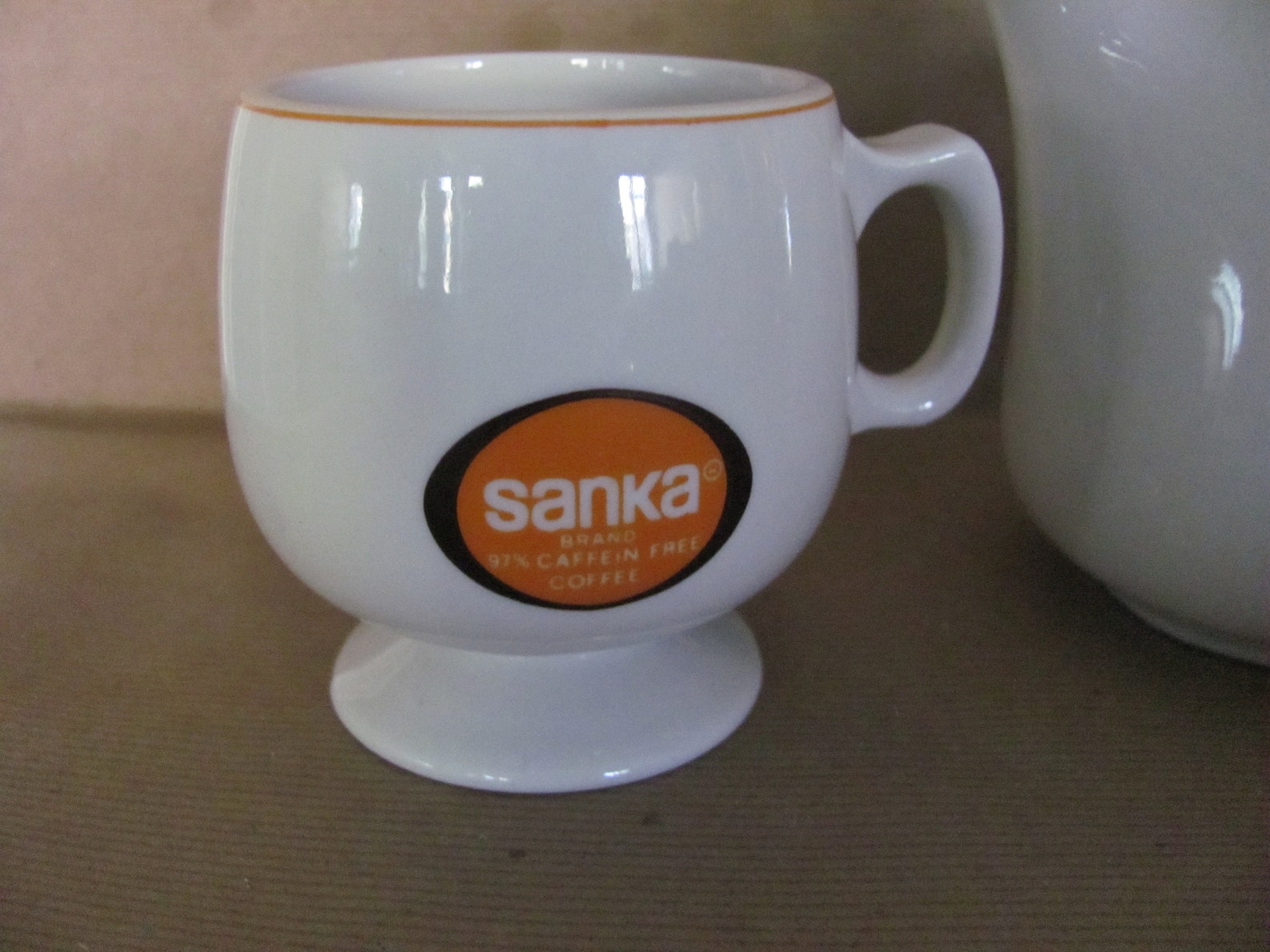 Vintage Sanka Coffee Pot and Mug 1970's Hall's China | Etsy