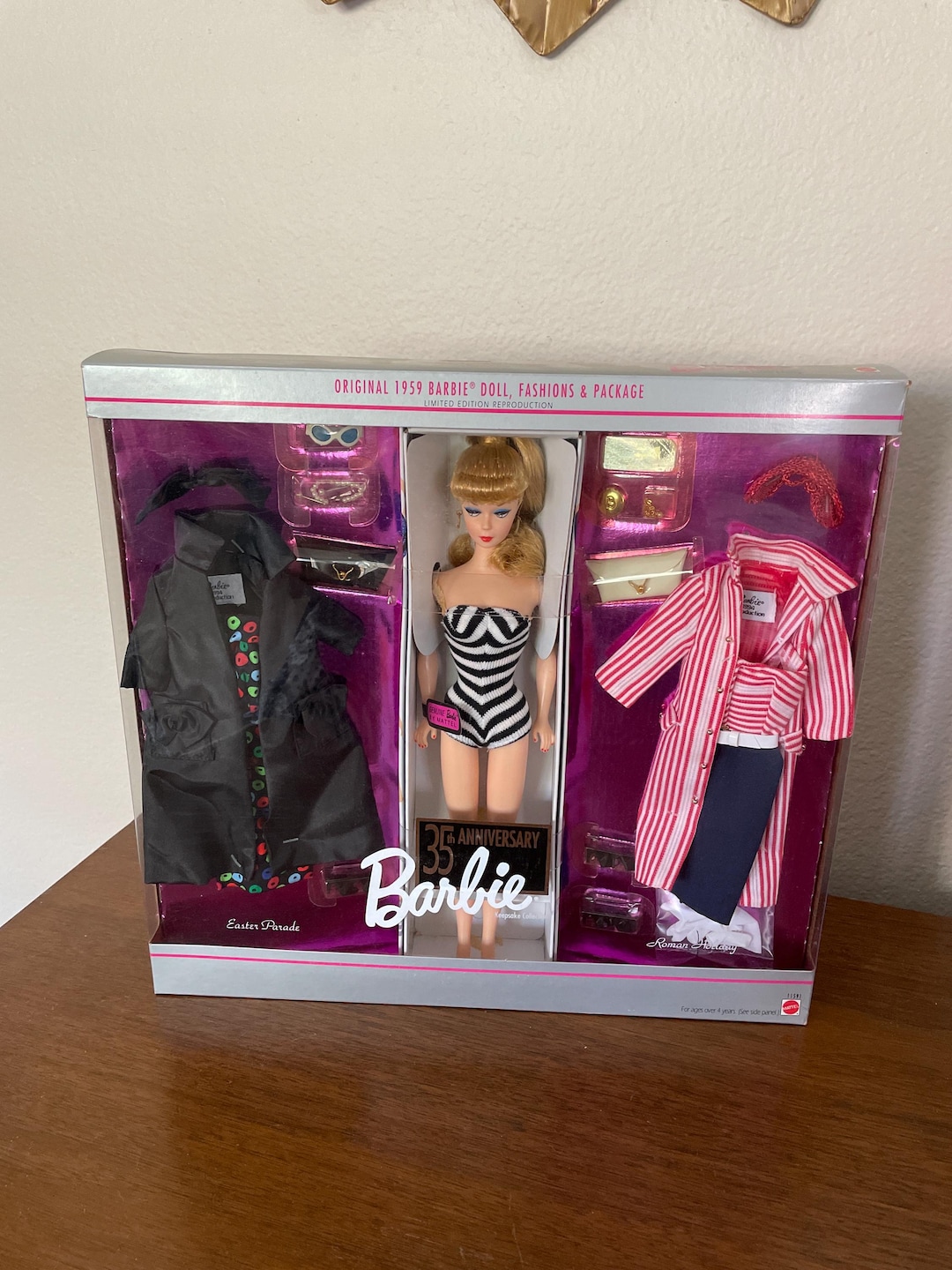 Vintage Reproduction Barbie Doll, 1990's 35th Anniversary Barbie Doll ...