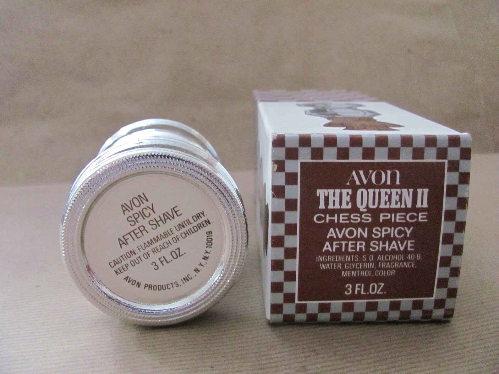 Vintage Avon After Shave 1970 Avon Queen Chess Piece Glass | Etsy