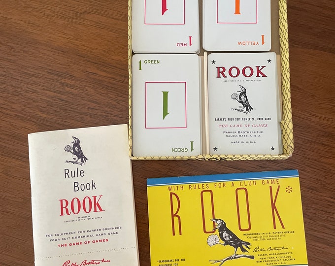 Vintage Rook Game, 1950's Parker Brothers Rook Card Game, Complete Deck ...