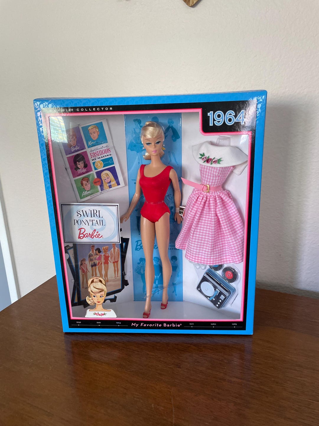 Vintage Reproduction Barbie Set, My Favorite Barbie 1964 Swirl Ponytail ...