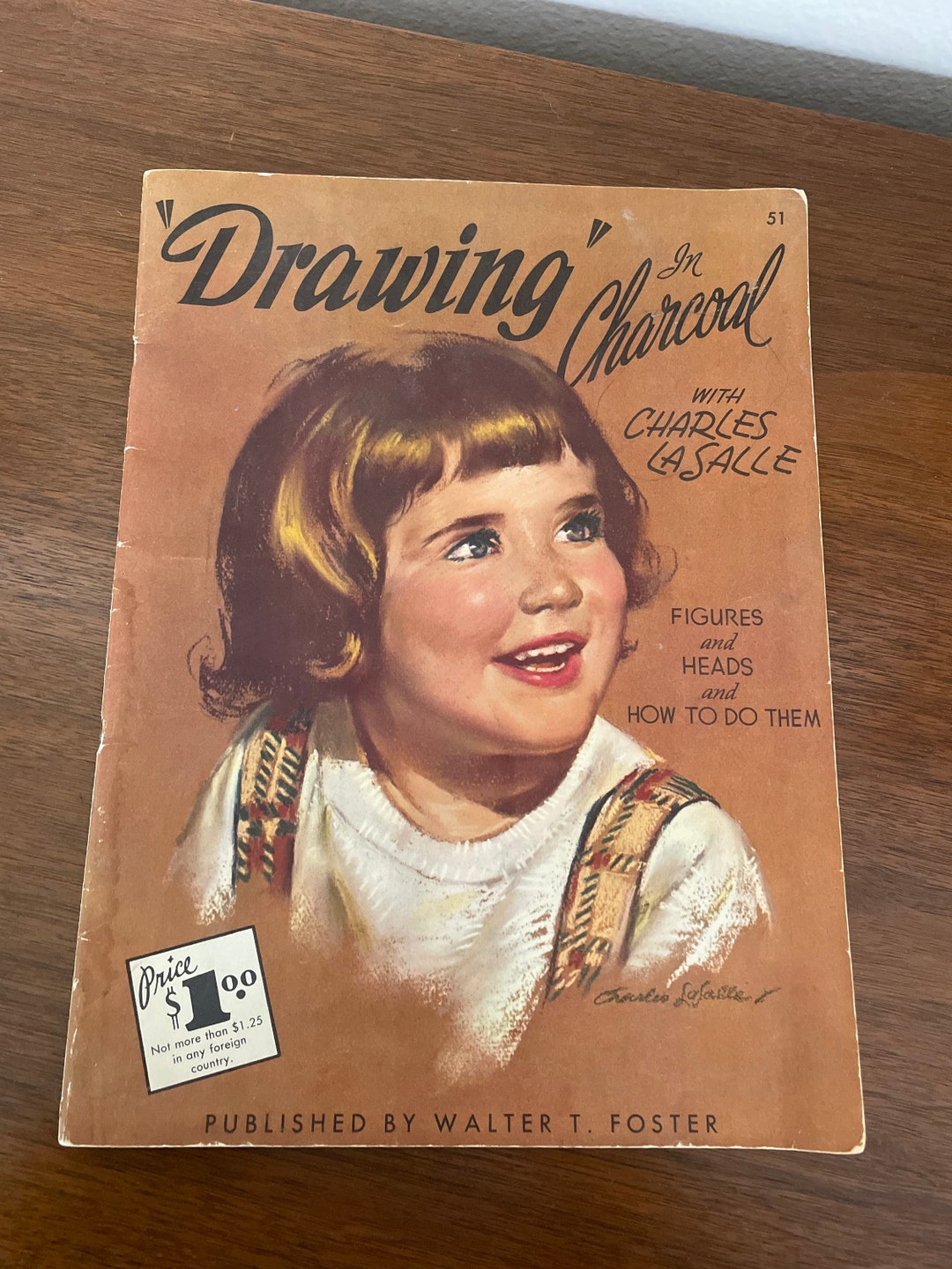 Vintage Art Book, 1960's Walter Foster Drawing Charcoal With Charles La ...