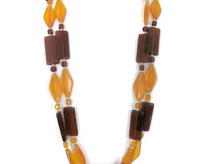 Vintage Mod Necklace 1960's Lucite Bead Necklace Mod - Etsy