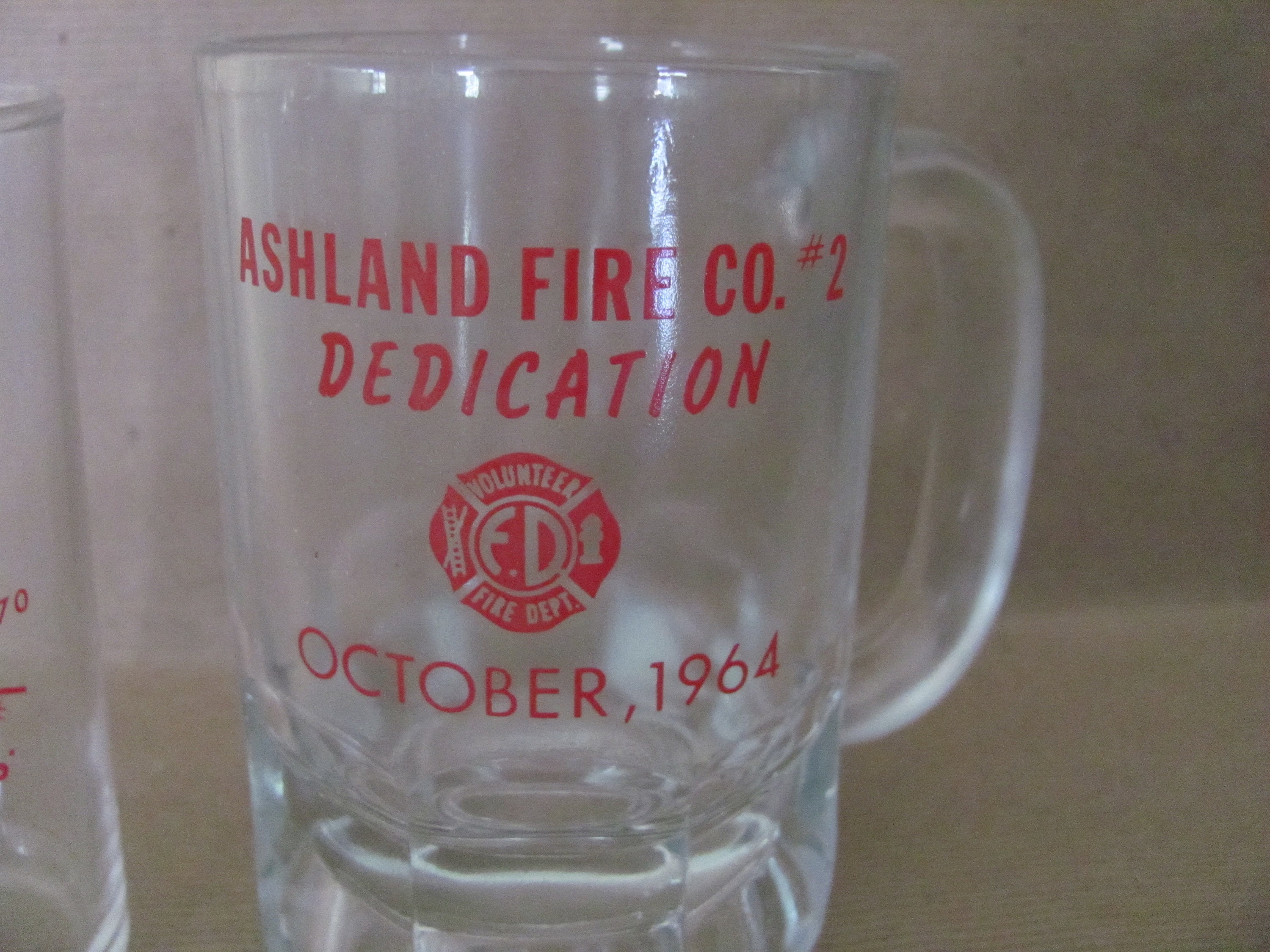 Vintage Fire Department Mug, Glass, 1960's Fireman Glass, Glass Mug ...