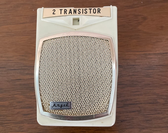 Vintage AM Transistor Radio, 1950's Angel Boys Radio, 2 Transistor ...