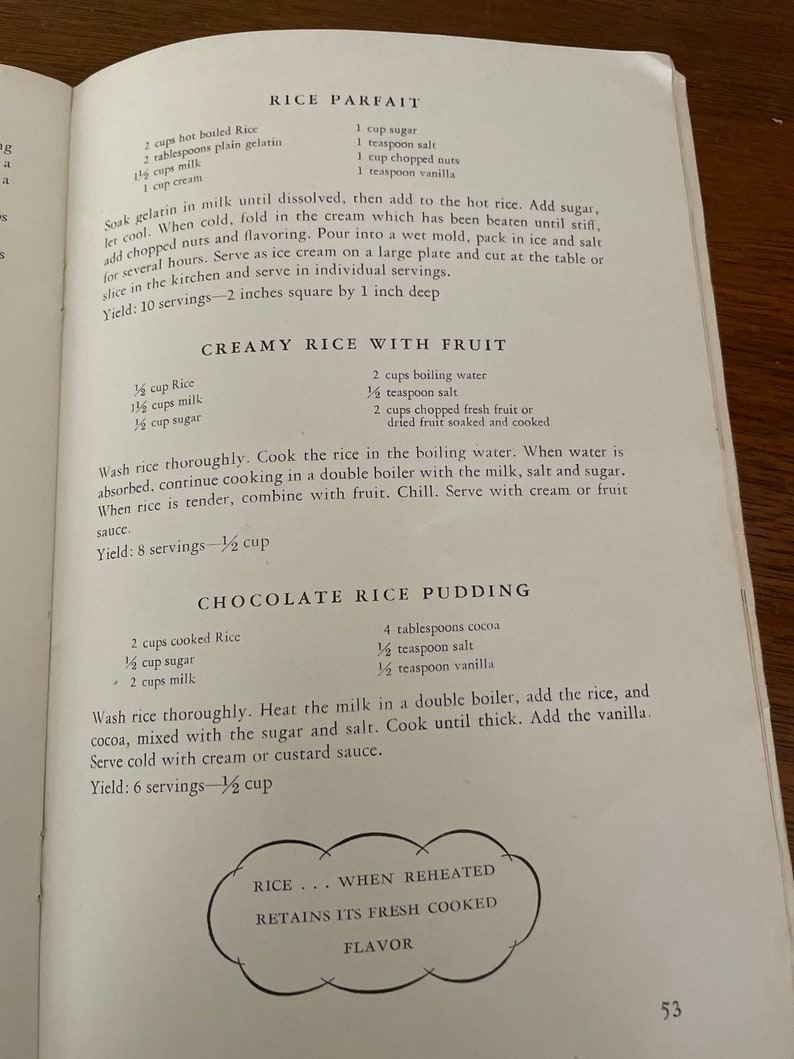 Vintage Rice Recipe Booklet 1930's Southern Rice - Etsy
