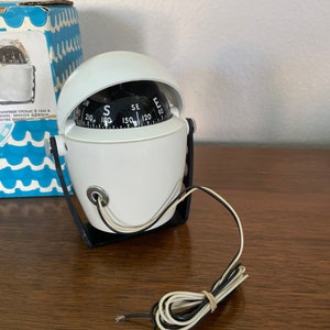 Vintage Boat Compass, 1960's Airguide Marine Compass, Model 66-W, NOS ...
