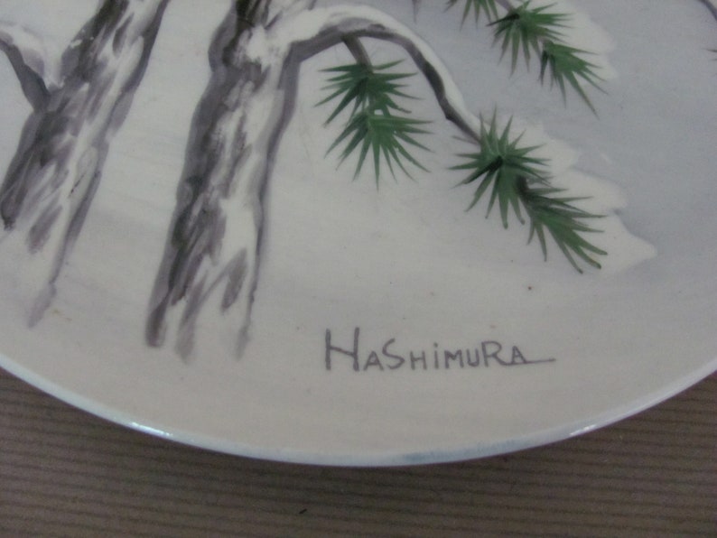 Vintage Christmas Plate 1970's Ucagco Hashimura Winter - Etsy