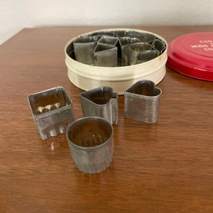 Vintage Cutter Set, 1960's Canape and Hors D'oeuvre Cutters, Aluminum ...