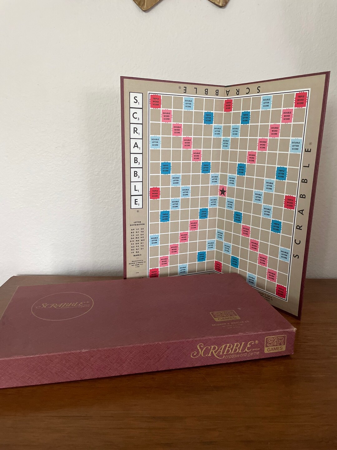 Vintage Scrabble Game, 1970's Scrabble Wood Tile Word Game, Vintage ...