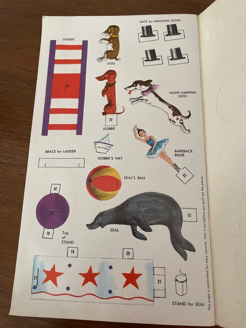 Vintage Kids Activity Play Book, 1960's Whitman Circus Stage Show ...