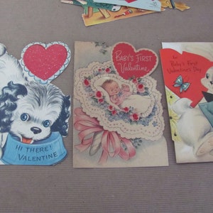 Vintage Valentine's Day Card Lot, 1950's Valentine Cards, Kid ...