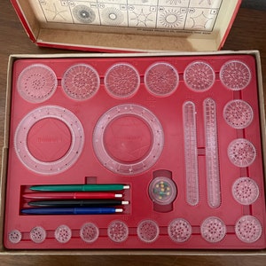 Vintage Spirograph Set, 1960's Kenner's Spirograph Drawing Set ...