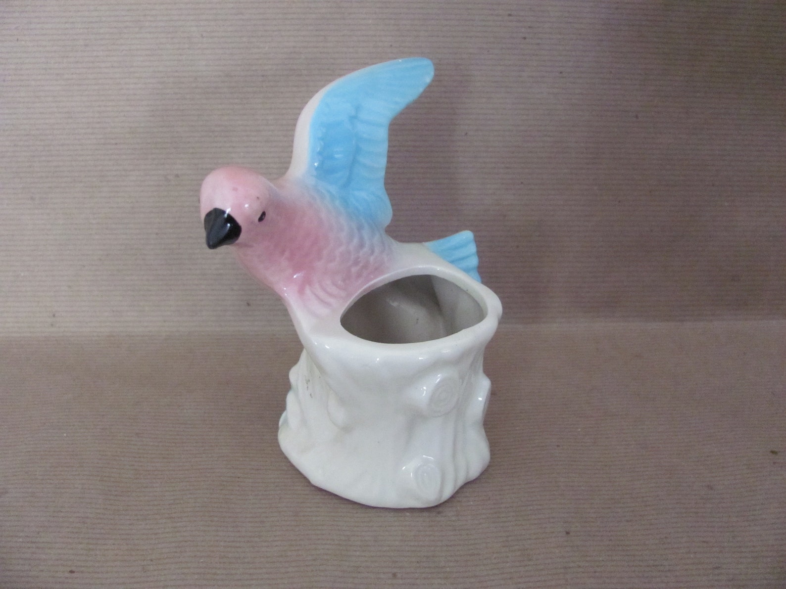 Vintage Bird Planter, 1960's Ceramic Bird, Pink and Blue Planter, 1960 ...