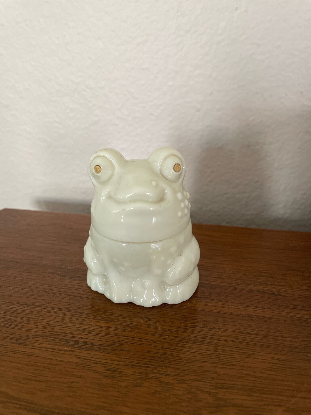 Vintage Avon Frog Jar, 1970's Avon Milk Glass Frog Jar, Cream Sachet ...
