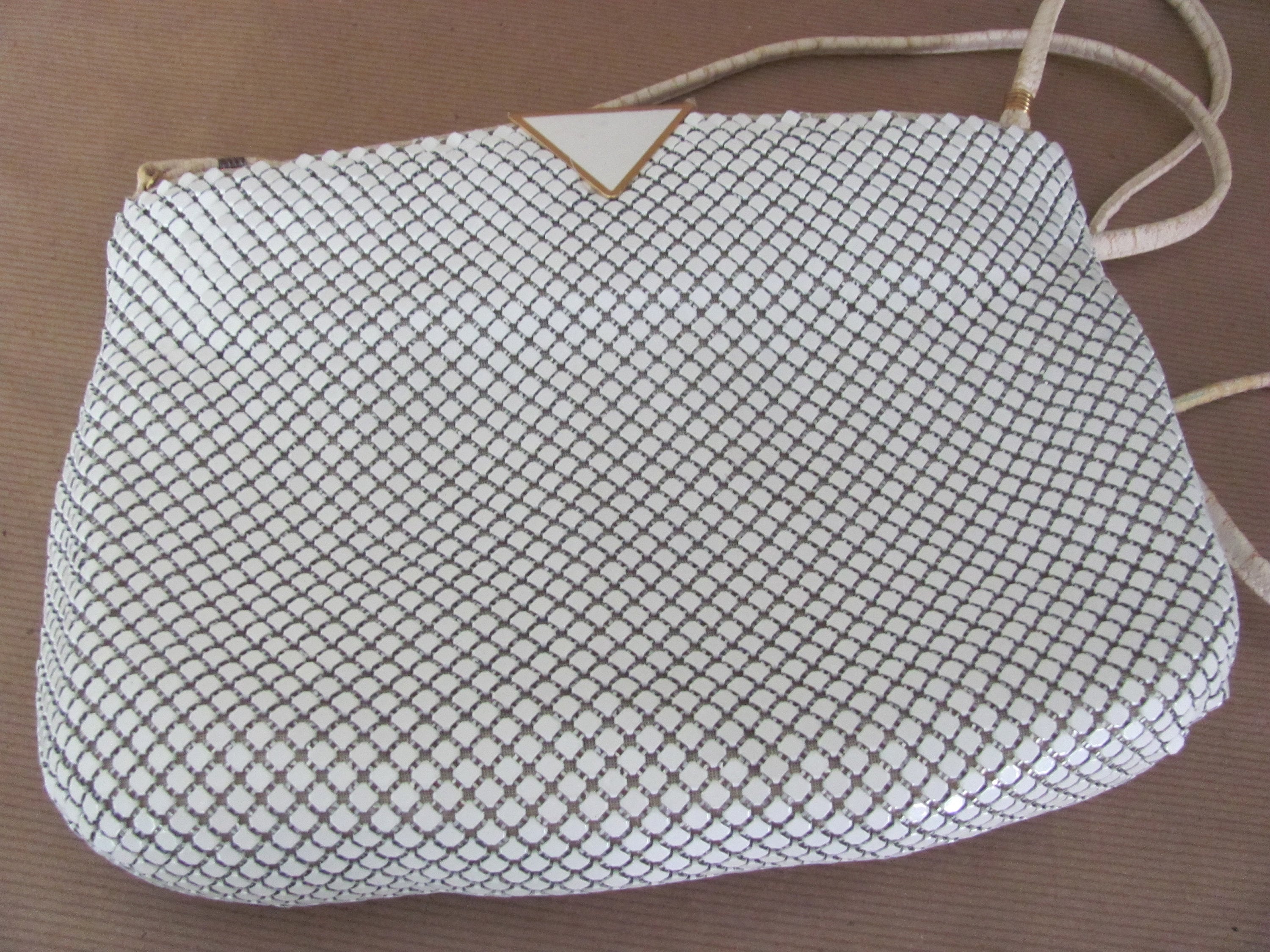 Vintage Metal Mesh Purse 1980's White Metal Mesh Shoulder - Etsy