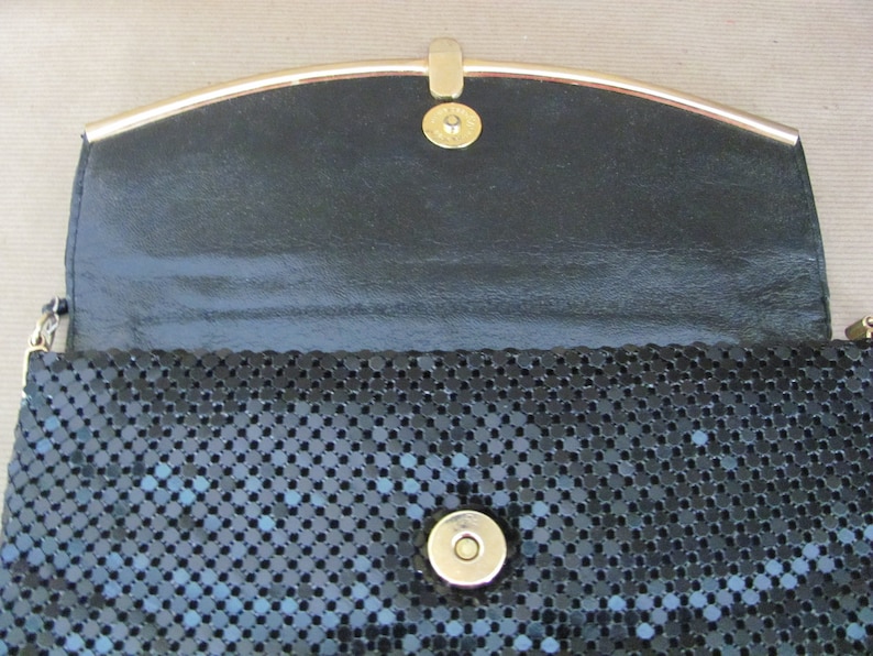 Vintage Metal Mesh Purse 1980's Black Metal Mesh Shoulder - Etsy