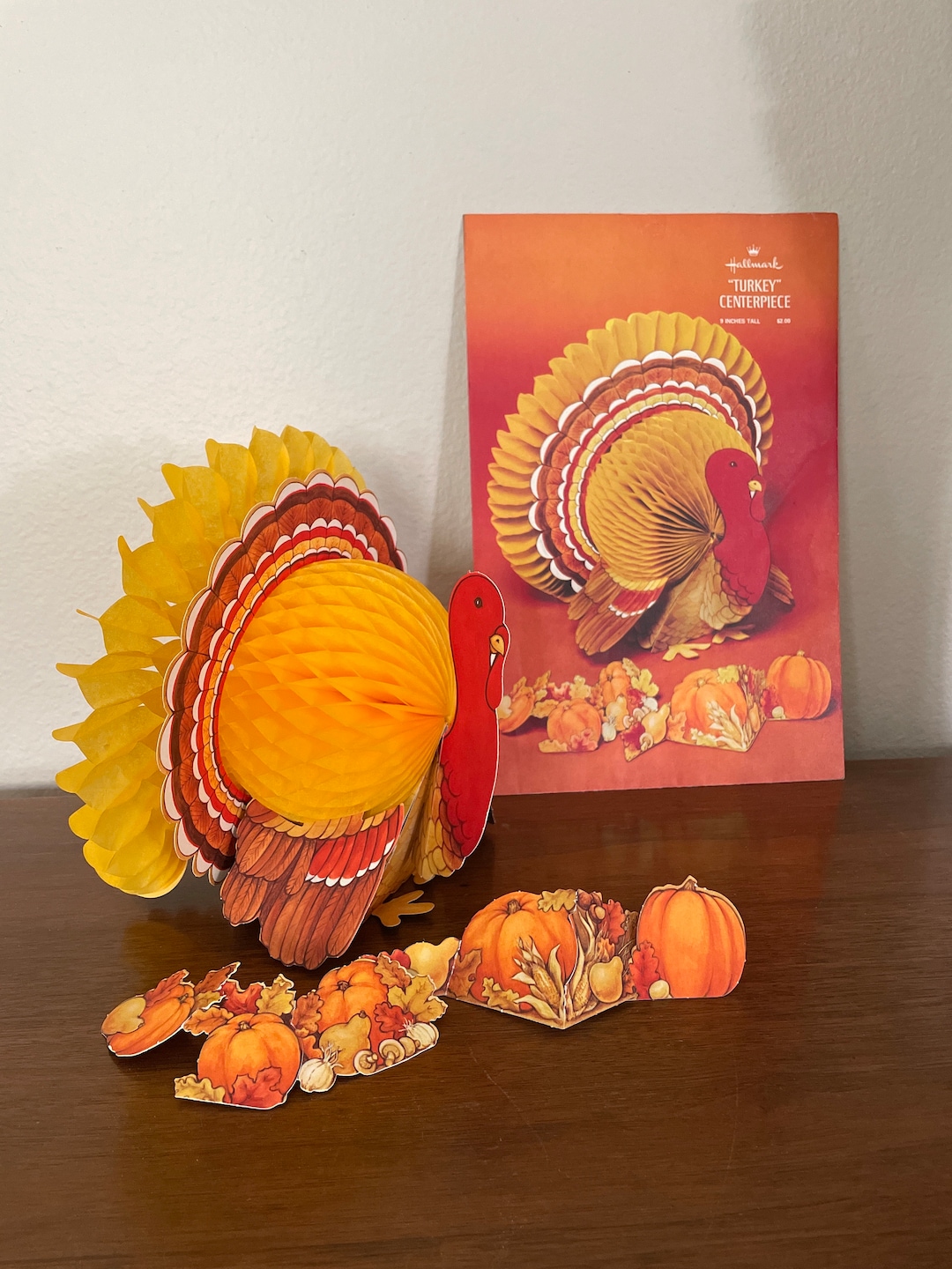 Vintage Thanksgiving Centerpiece, 1970's Hallmark Turkey Centerpiece ...