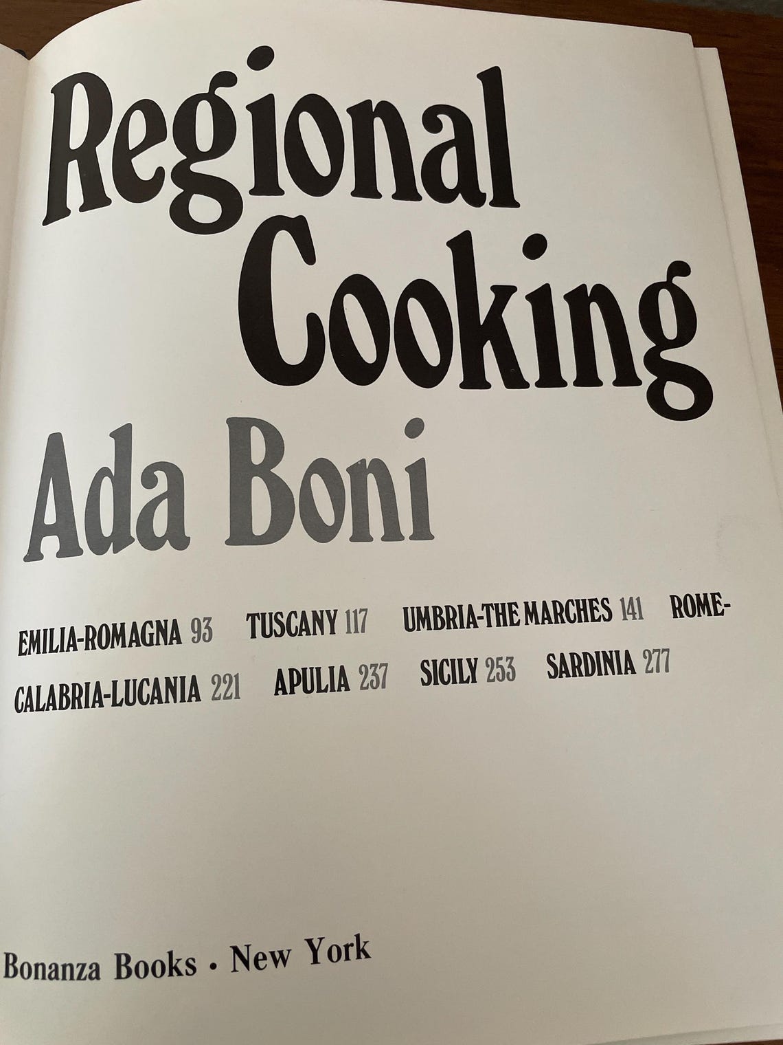 Vintage Italian Cookbook, 1960's Italian Regional Cooking, Ada Boni ...