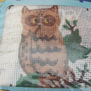 Vintage Owl Needlepoint Kit, 1980's Elegance in Needlepoint Wise Owl ...