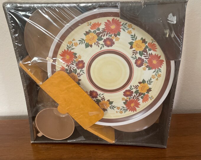 Vintage NOS Melmac Dish Set, 1970s Brookpark Melamine Dinnerware Set ...