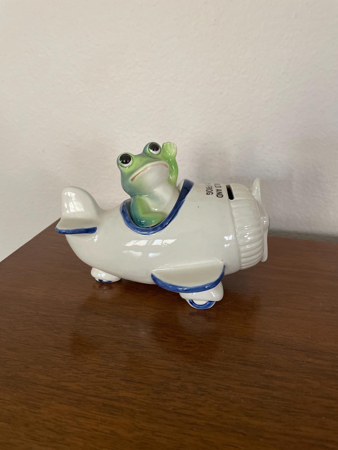 Vintage Frog Bank, 1970s Norcrest Japan Ceramic Frog Bank, Frog in ...