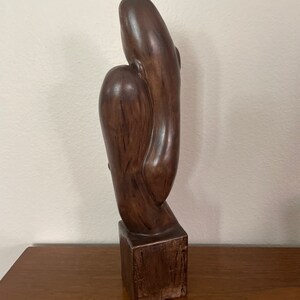 Vintage Abstract Family Statue, 1980's Ceramic Family Head Statue ...