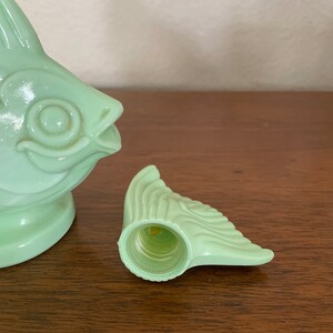 Vintage Avon Fish Bottle, 1970s Avon Green Milk Glass Bottle ...