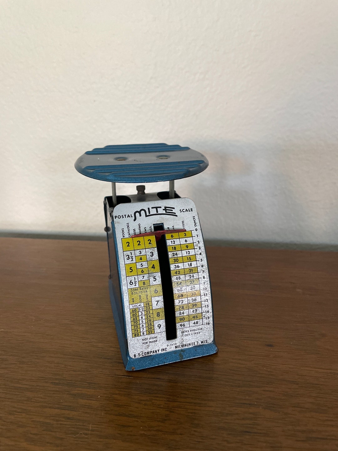 Vintage Postal Scale, 1950's MITE Small Metal Postal Scale, 1950's ...