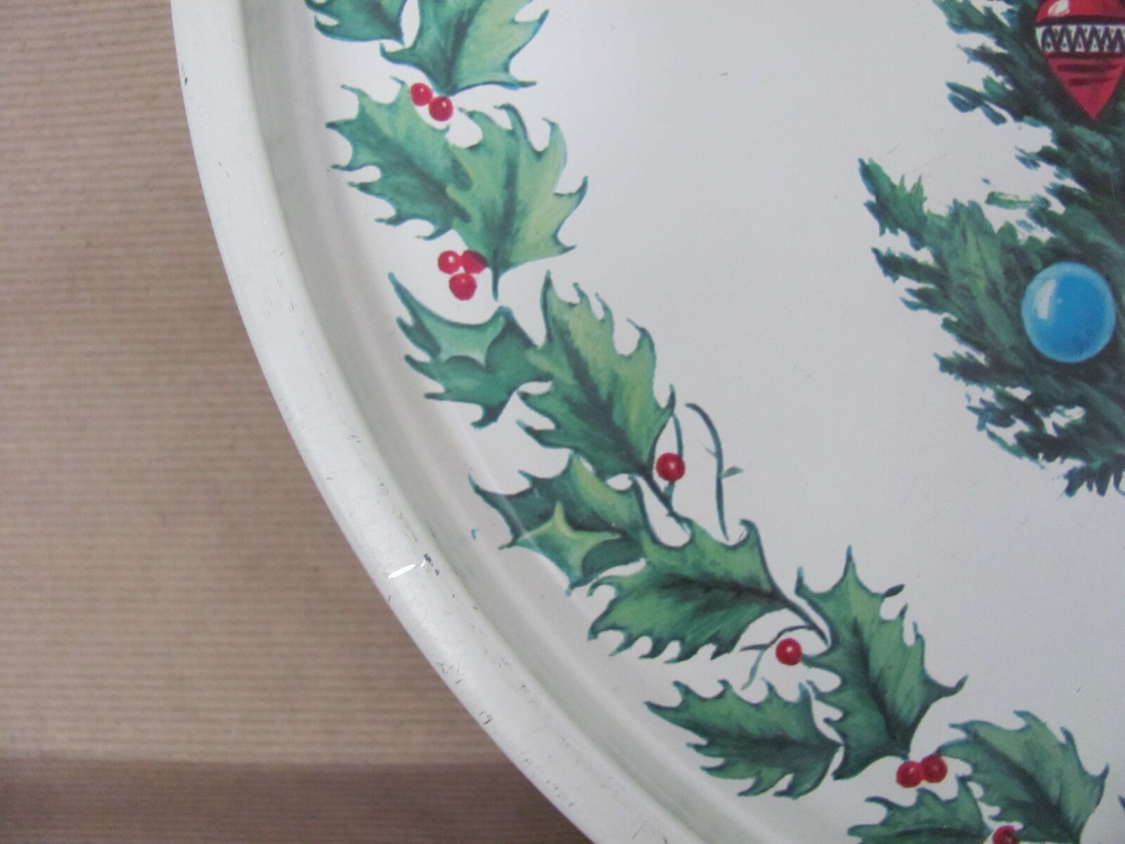 Vintage Christmas Tray 1960's Metal Christmas Tree Tray - Etsy