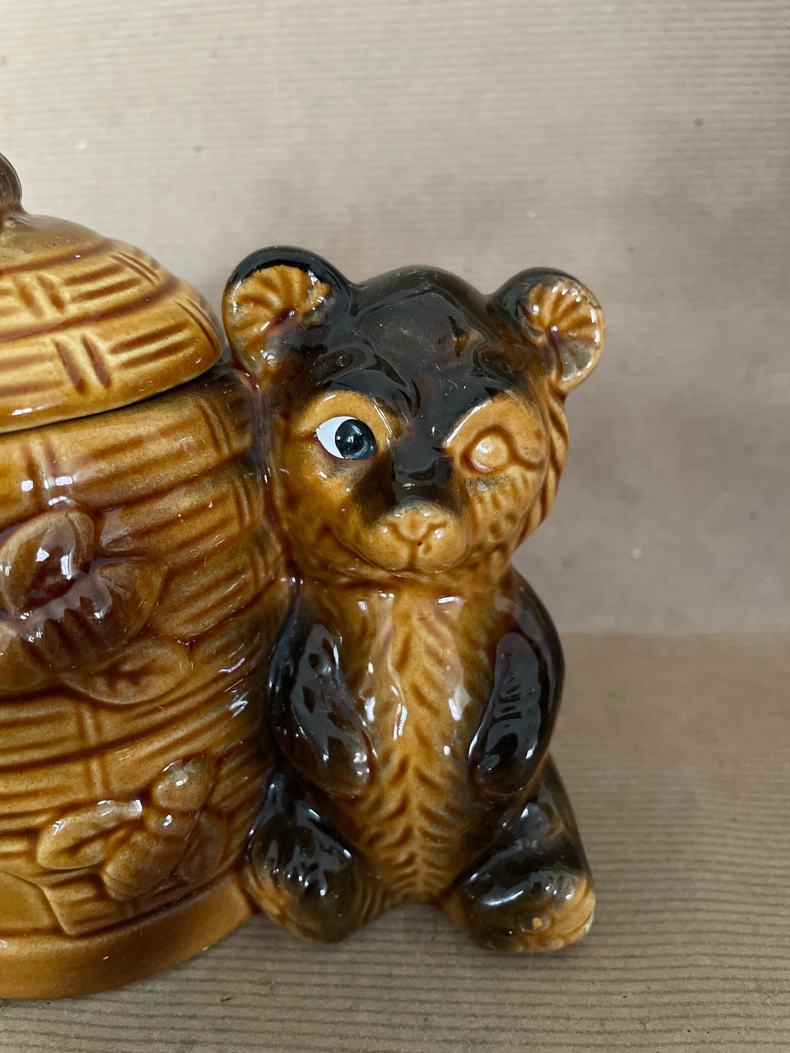 Vintage Honey Pot 1970's Ceramic Honey Jar with Bear | Etsy