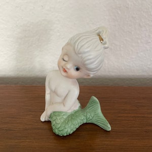 Vintage Mermaid Figurine, 1950's Kenmar Mermaid Figurine, Ceramic ...