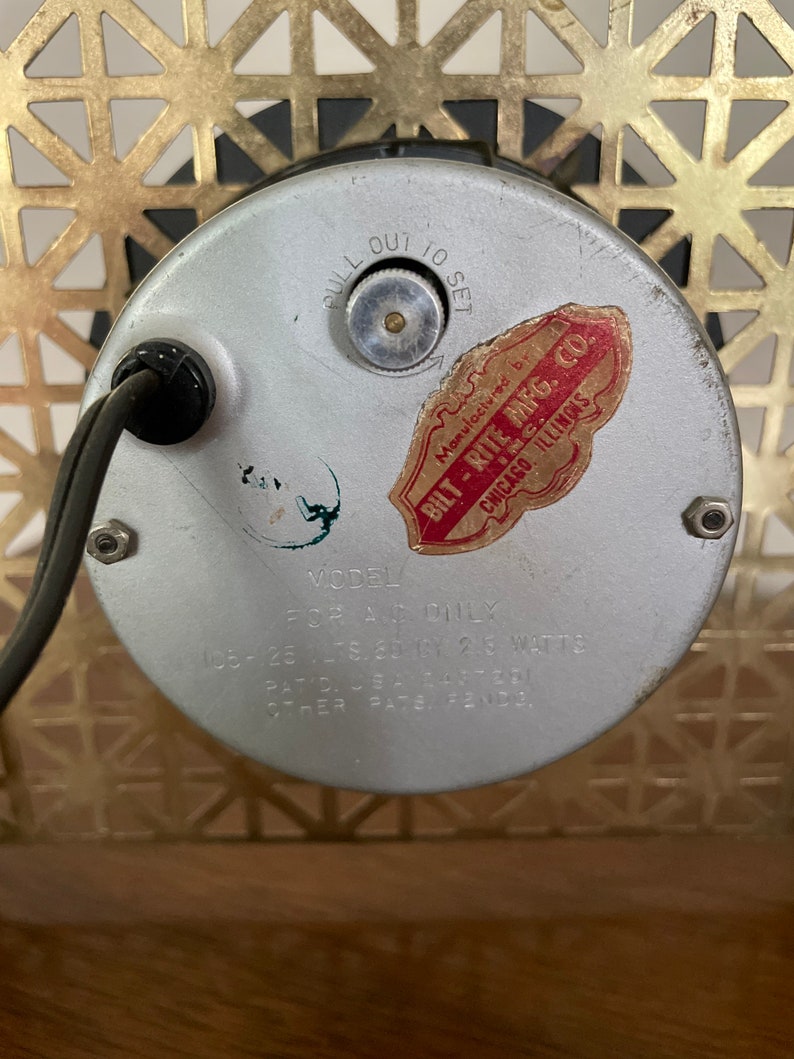 Vintage Mantle Clock 1950's Bilt-rite Manufacturers Gold - Etsy