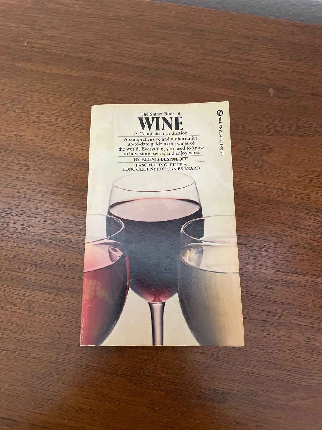 Vintage Wine Book, 1970's the Signet Book of Wine, Wine Reference Guide ...