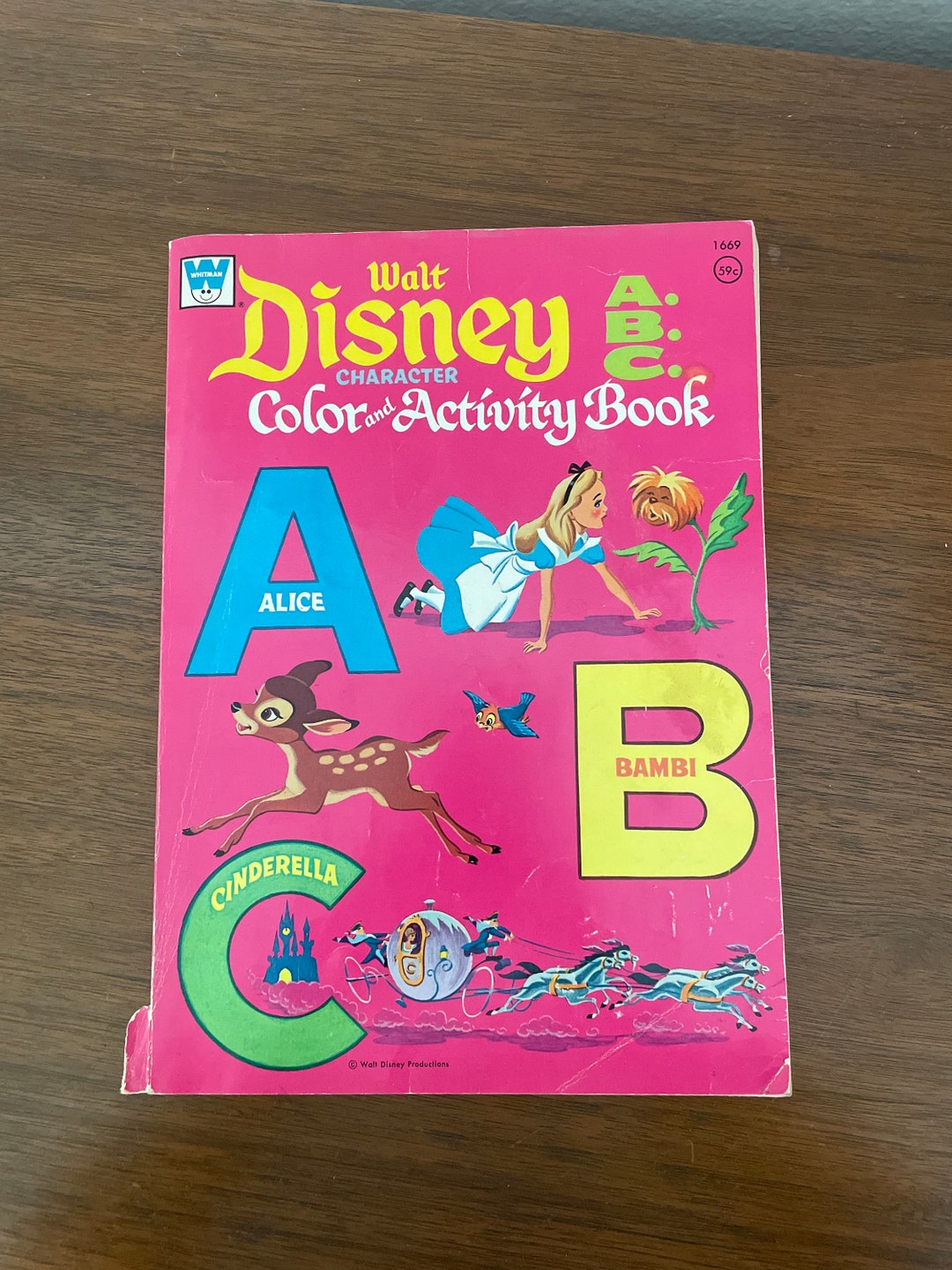 Vintage Kids Coloring Book, 1970's Whitman Walt Disney Character Color ...