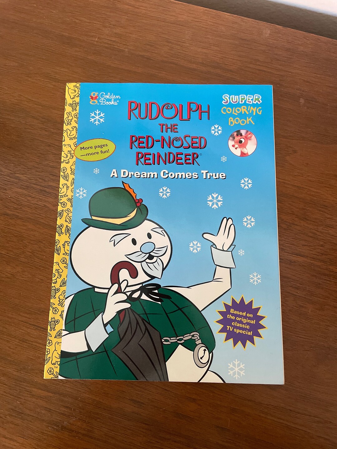 Vintage NOS Rudolph Coloring Book, 1990's Golden Books Rudolph A Dream ...