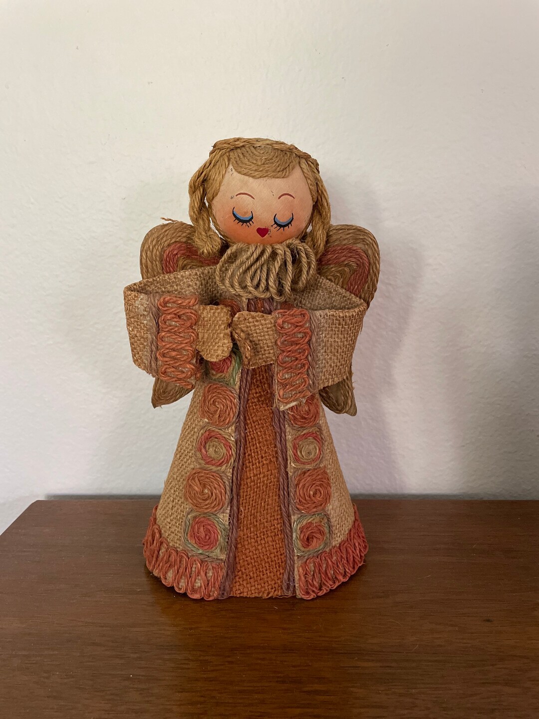 Vintage Christmas Tree Topper, 1970's Angel Tree Topper, Figurine ...