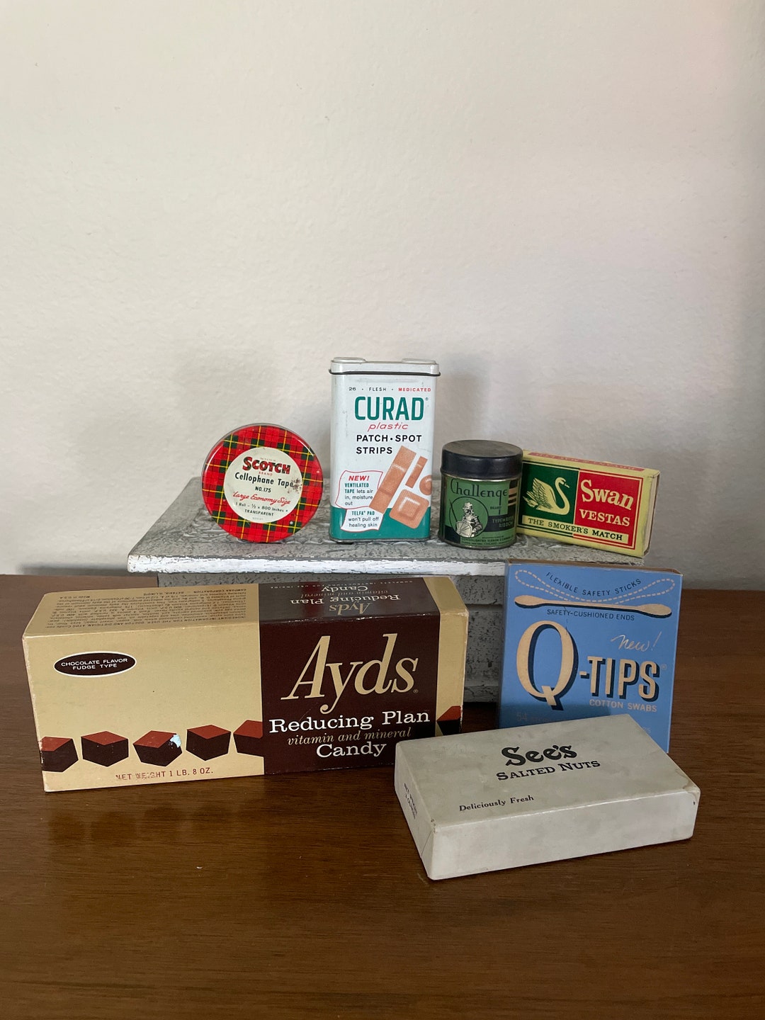 Vintage Tin and Box Lot, 1960s Product Boxes, Empty Tins and Boxes ...