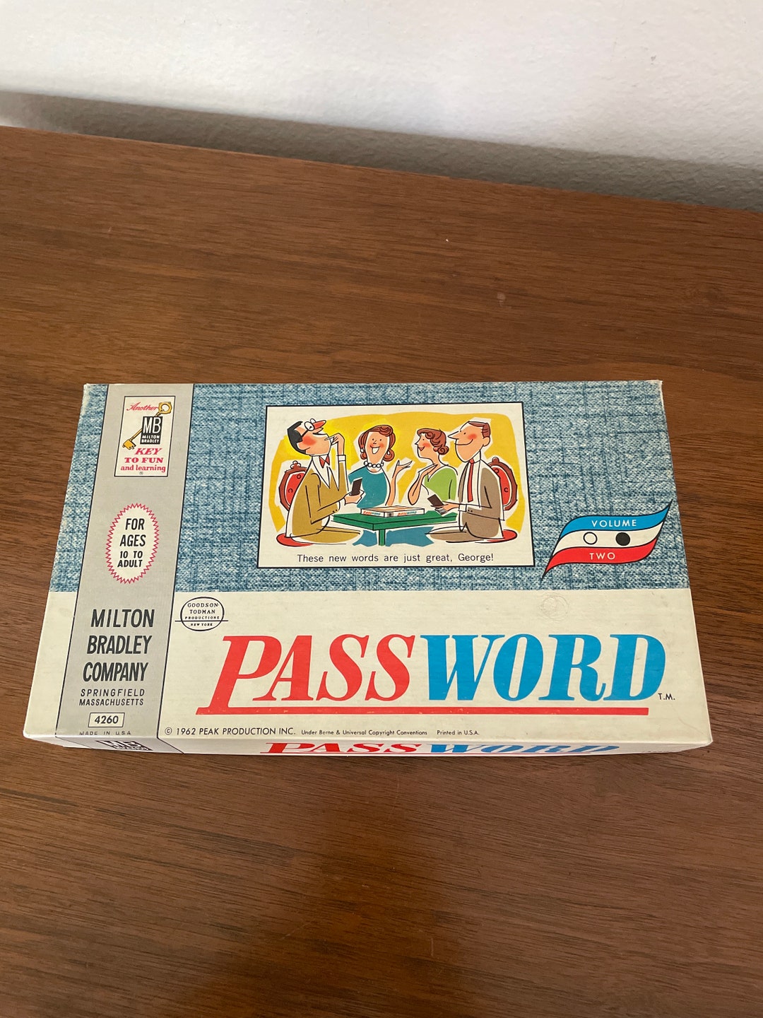 Vintage Password Game, 1960's Milton Bradley Password Game, Word Game ...