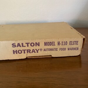 Vintage Warming Tray, 1960's Salton Hotray Automatic Food Warmer, Model ...
