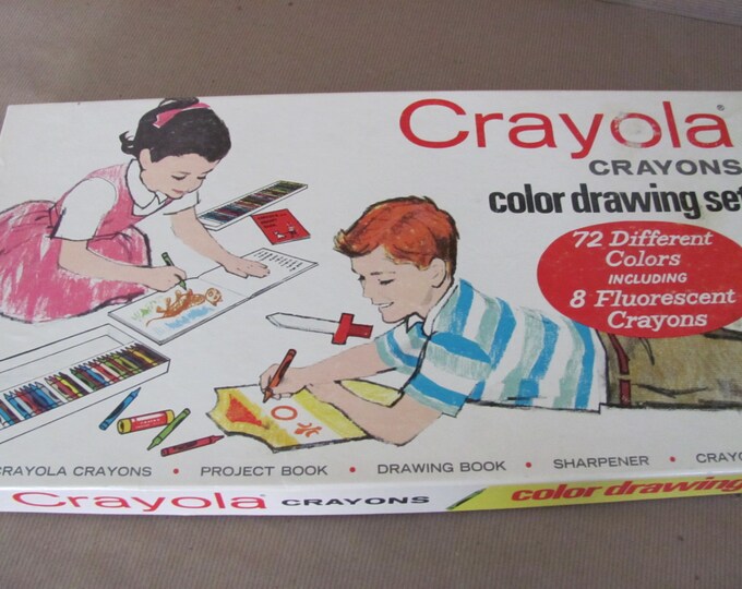 Vintage Crayon Set 1970's Crayola Crayon Set Color - Etsy