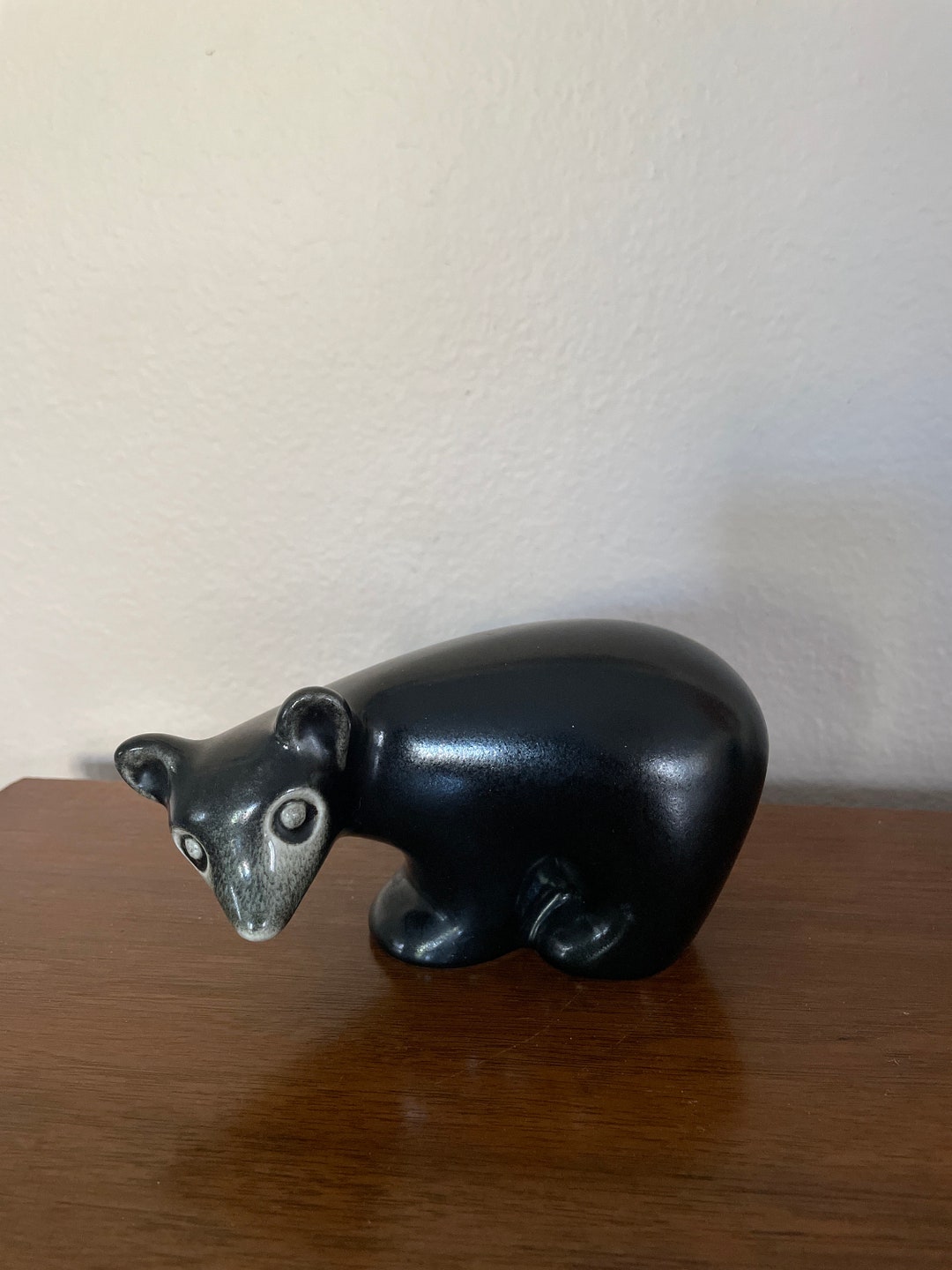 Vintage Bear Figurine 1960's Howard Pierce Pottery Black - Etsy